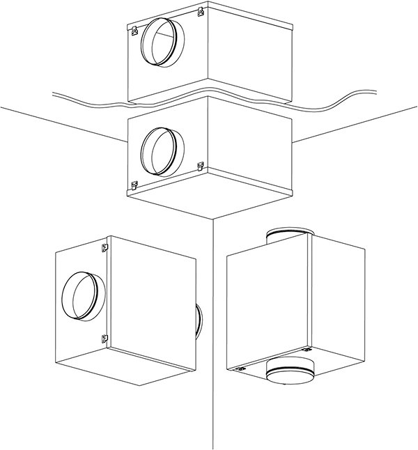 CVB-900/200 Slimbox IP55 silent centrifugal fan | Electrodesign