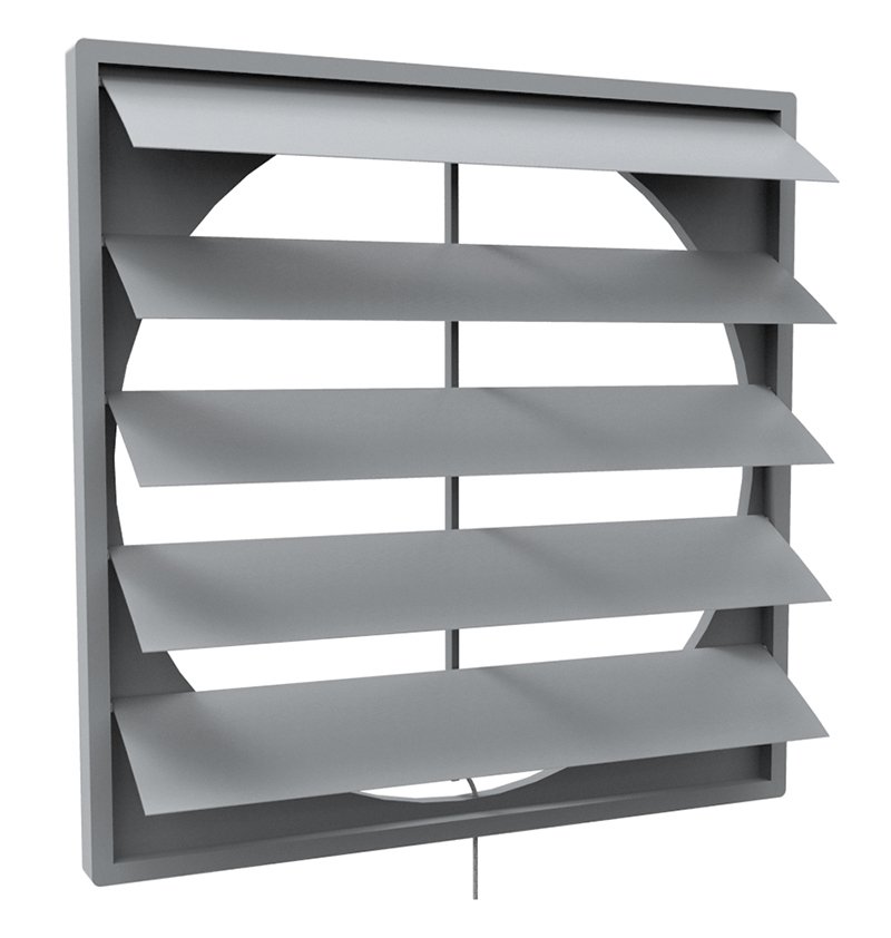 PMR 800 plastic back draft louvre shutter | Electrodesign