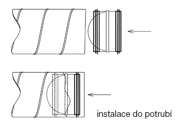 RSKT 250 vsuvná těsná zpětná klapka | Elektrodesign