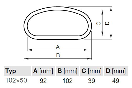 ED Plano Flex 102x50 antibacterial oval flexible PE pipe, 50 m ...